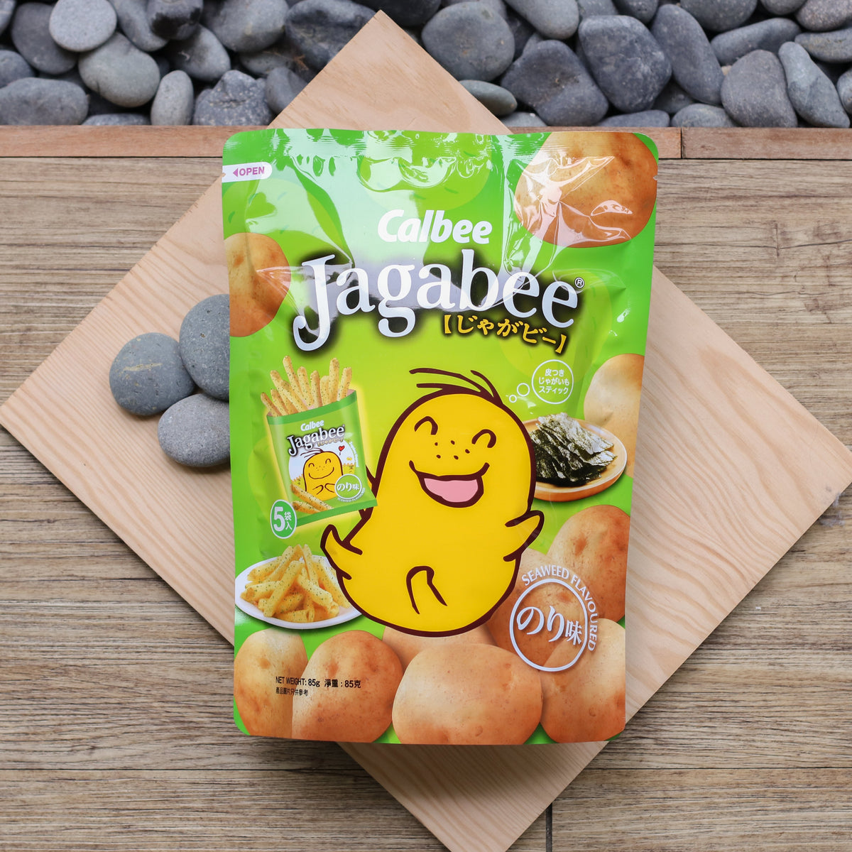 Calbee Jagabee Pouch Seaweed - 17g x 5 Packs – SnackBar by MoguShop